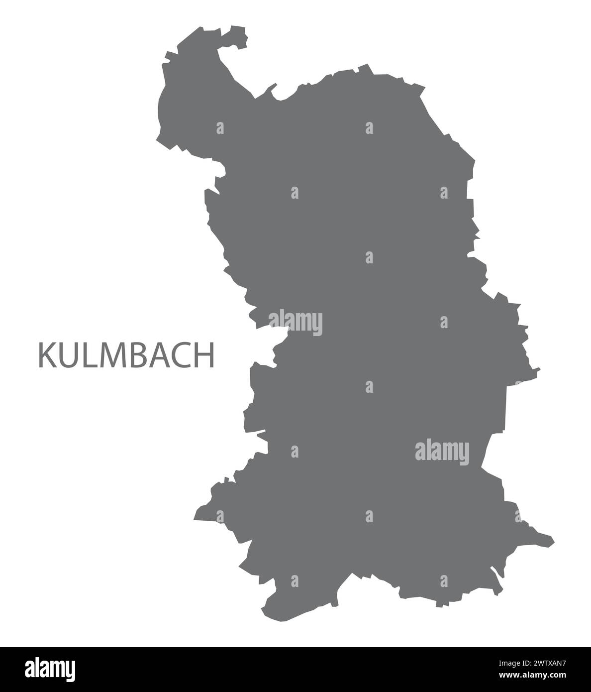 Kulmbach German city map grey illustration silhouette shape Stock ...