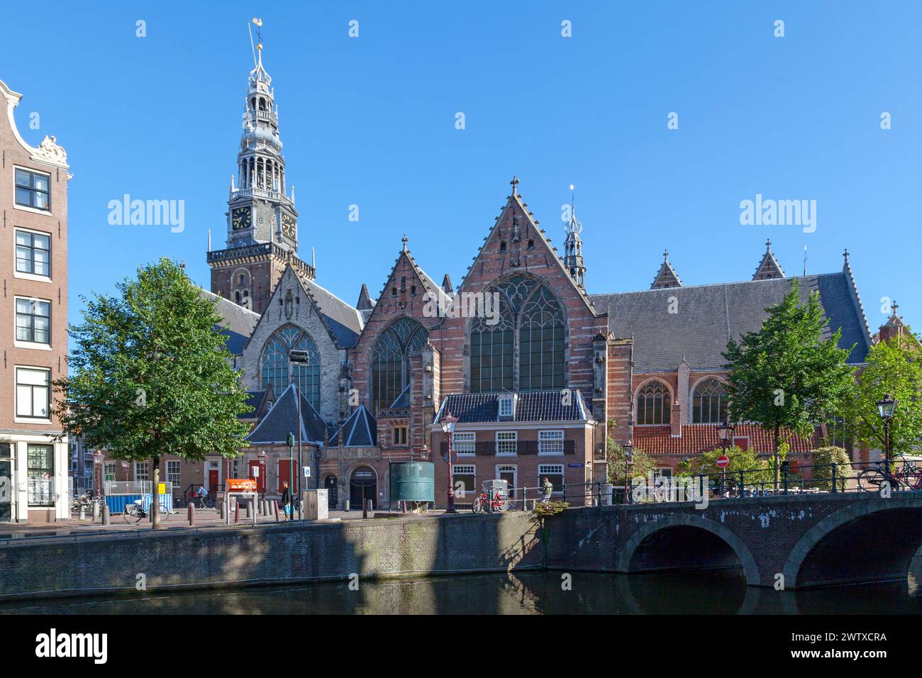 Amsterdam, Netherlands - July 02 2019: The Old Church (Dutch: Oude Kerk ...