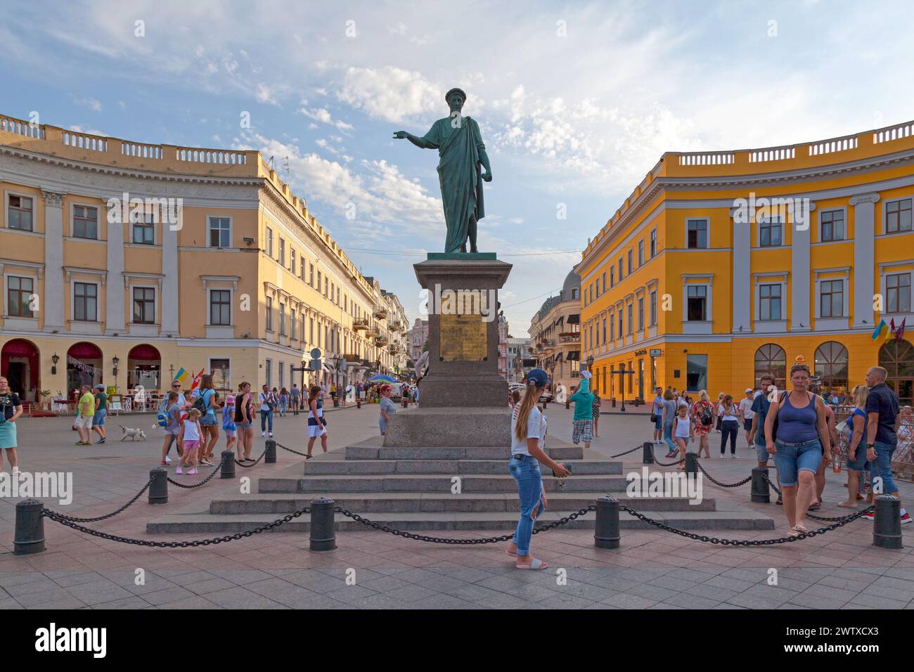 Odessa, Ukraine - June 28 2018: Bronze statue in a city square ...