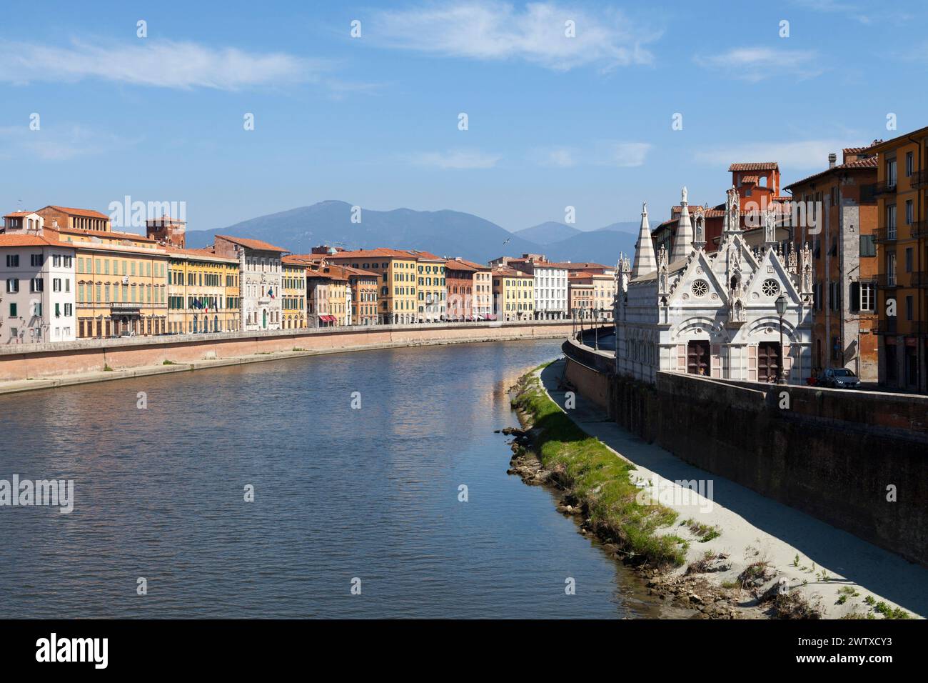 Pisa, Italy - March 31 2019: The Santa Maria della Spina by the Arno ...