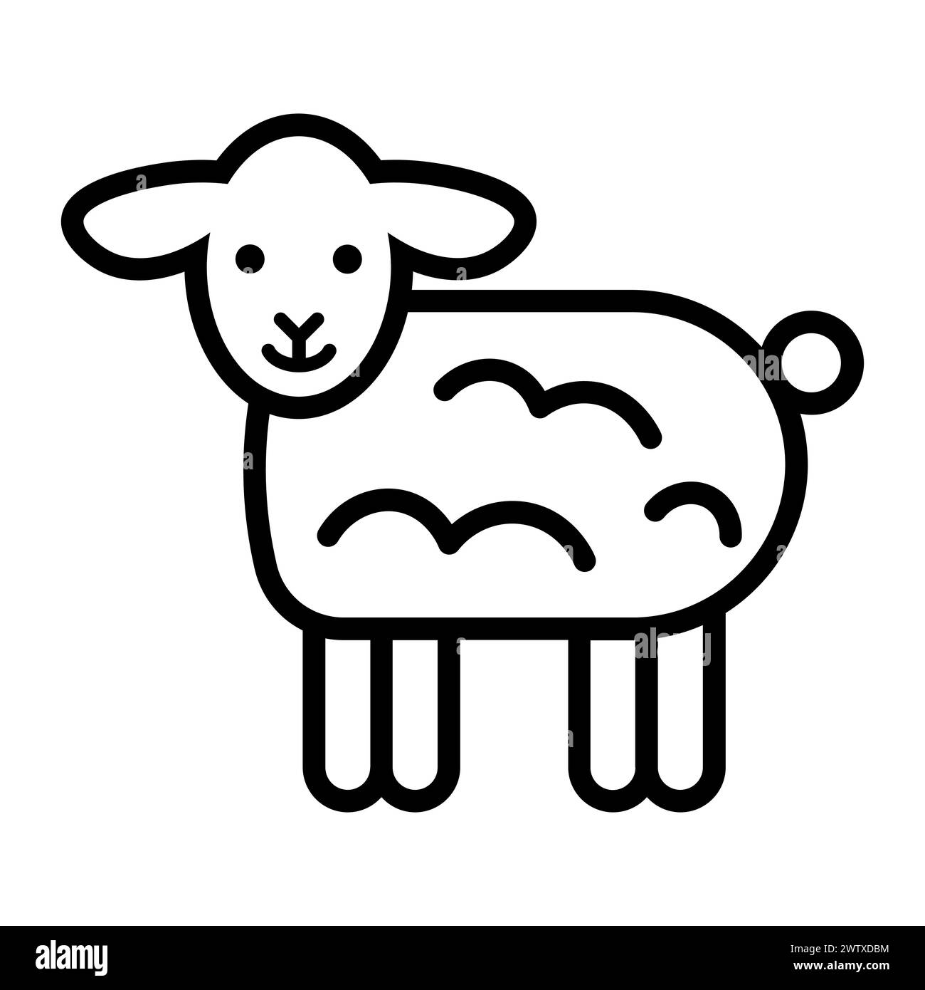 black vector lamb icon on white background Stock Vector Image & Art - Alamy