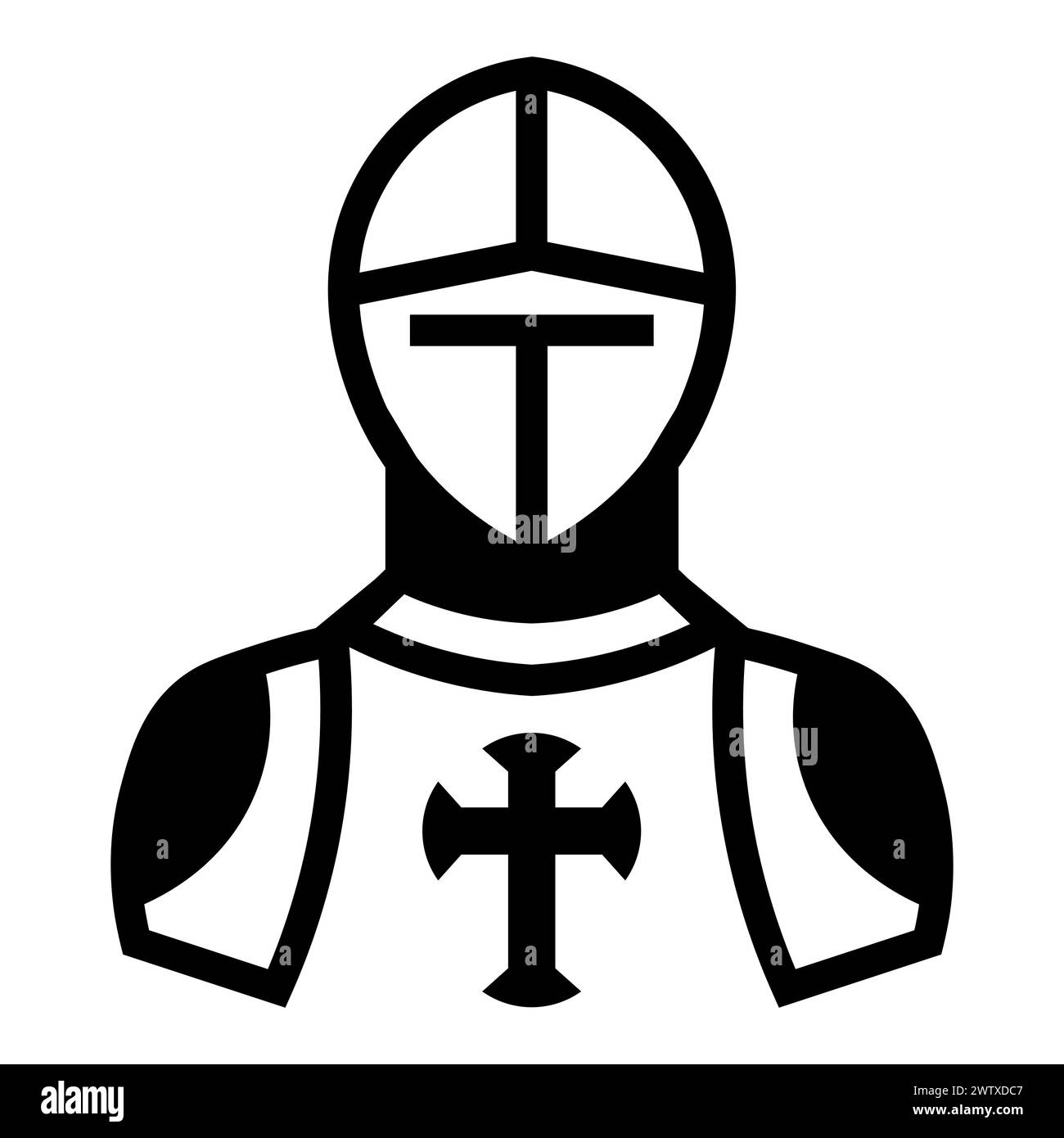 black vector knight icon on white background Stock Vector Image & Art ...
