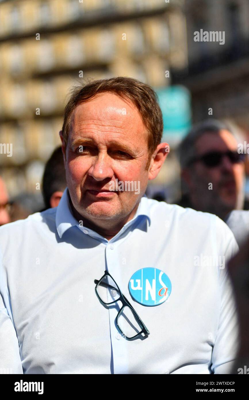 Paris, France. 19th Mar, 2024. Laurent Escure, Secretary General of ...