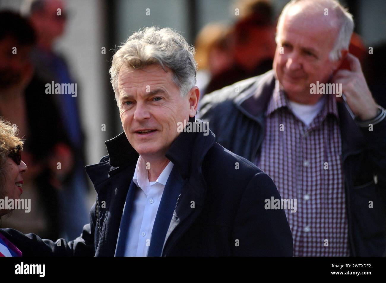 Paris, France. 19th Mar, 2024. Fabien Roussel, secretary general of the ...