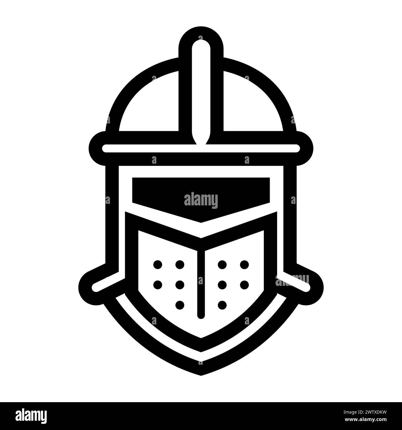 black vector knight icon on white background Stock Vector Image & Art ...