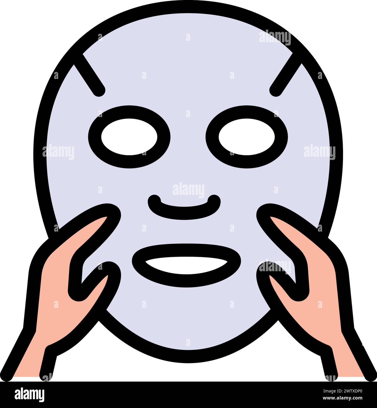 Facial massage line color Stock Vector Images - Alamy