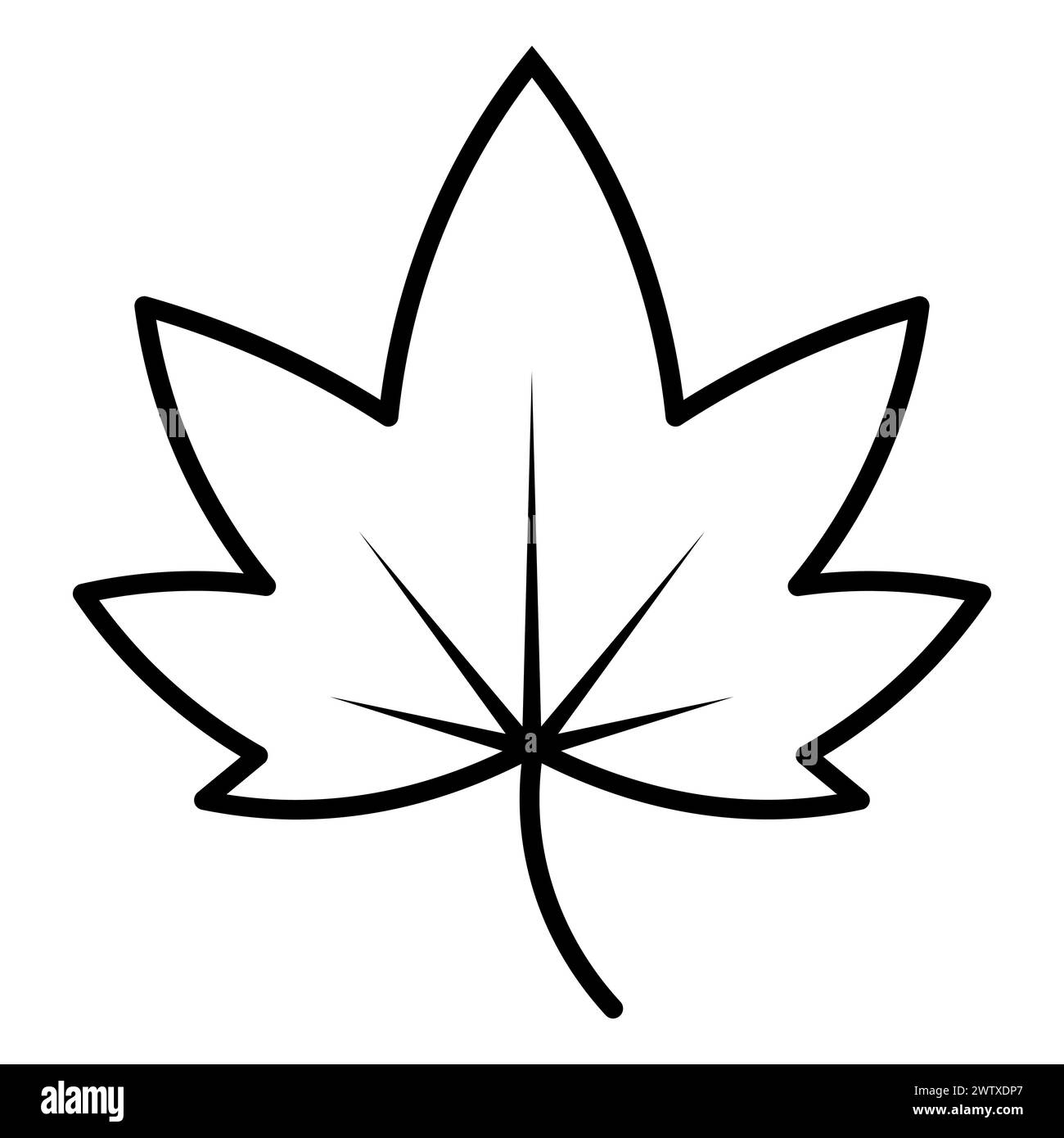 black vector maple icon on white background Stock Vector Image & Art ...