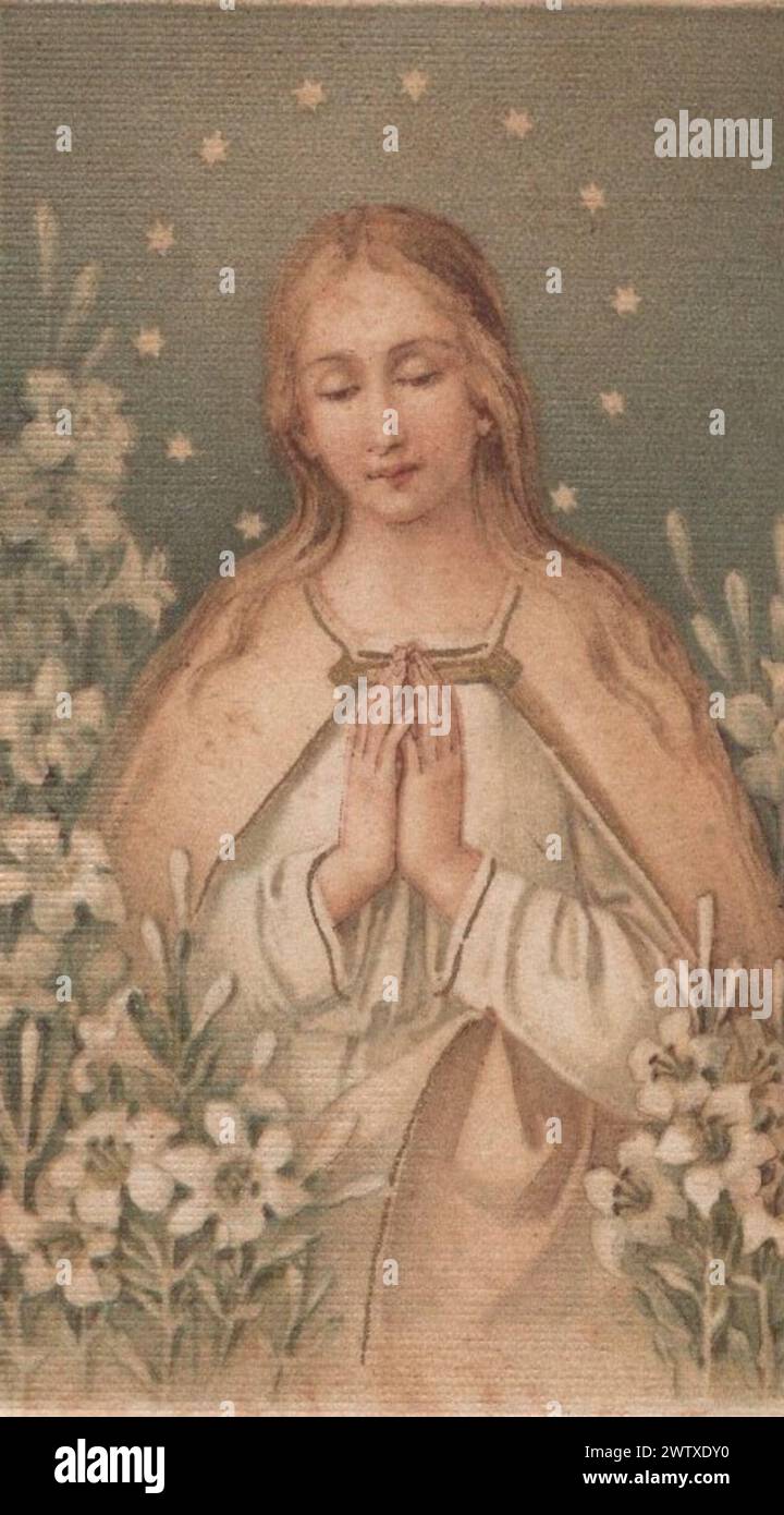 antique colorful holy card Madonna, St Mary, Maria, SaMaria Zell, Mater ...