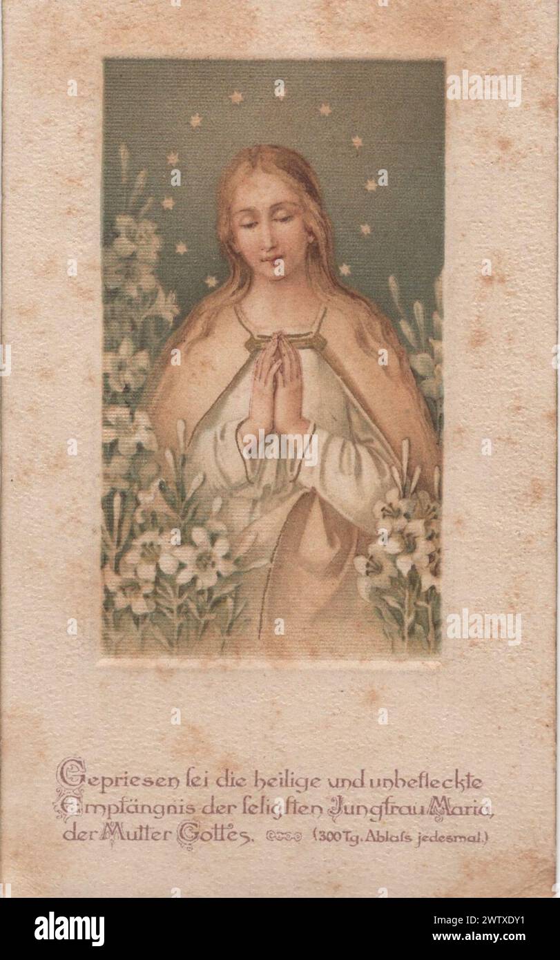 antique colorful holy card Madonna, St Mary, Maria, SaMaria Zell, Mater ...