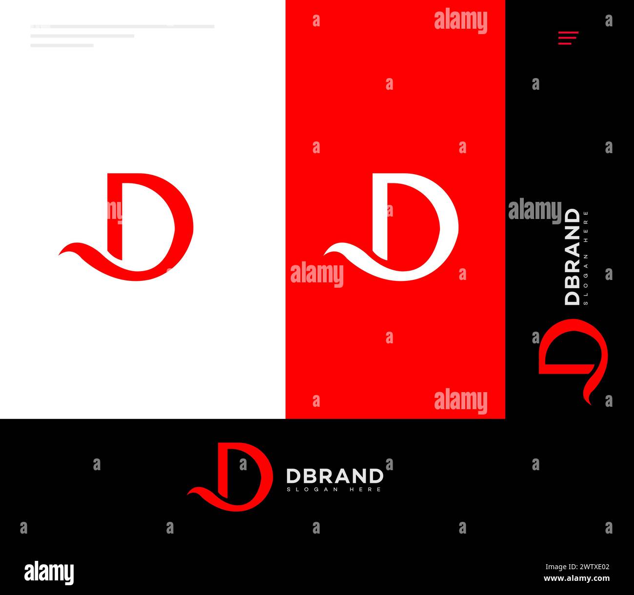 D Letter Logo Icon Brand Identity Sign. D Letter Symbol Template Stock ...