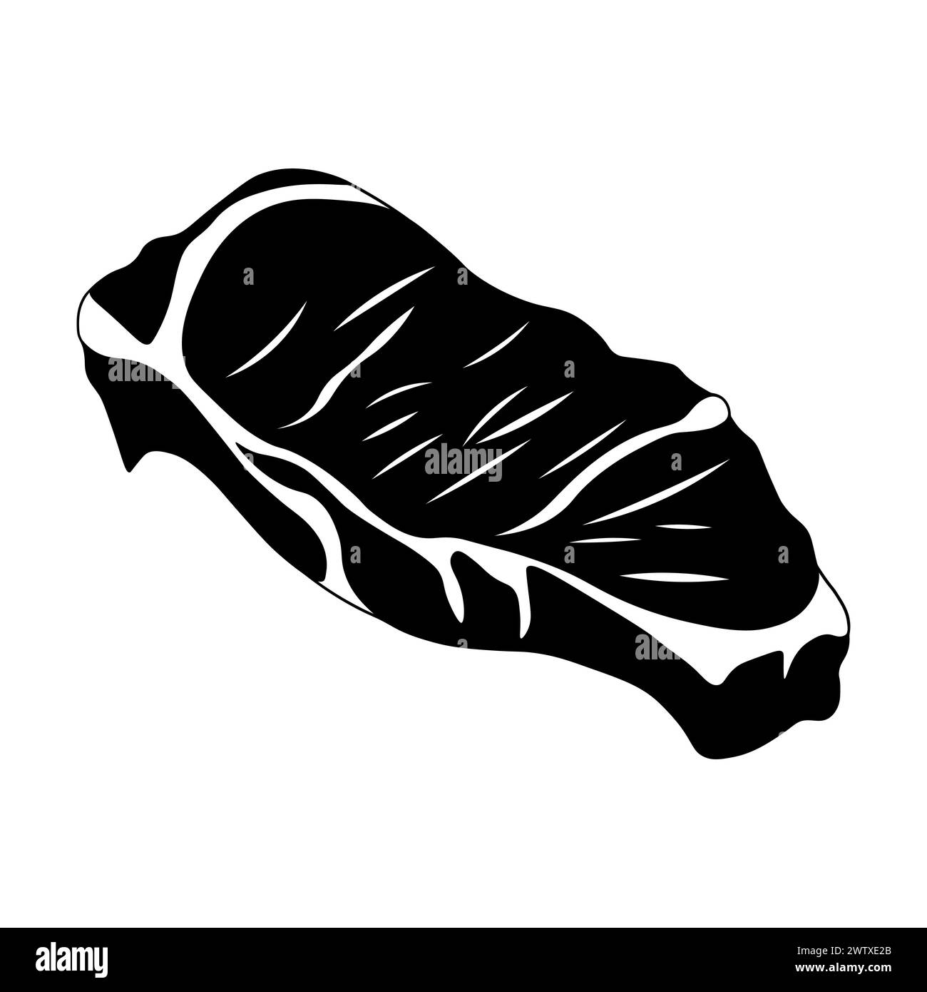 black vector meat icon on white background Stock Vector Image & Art - Alamy