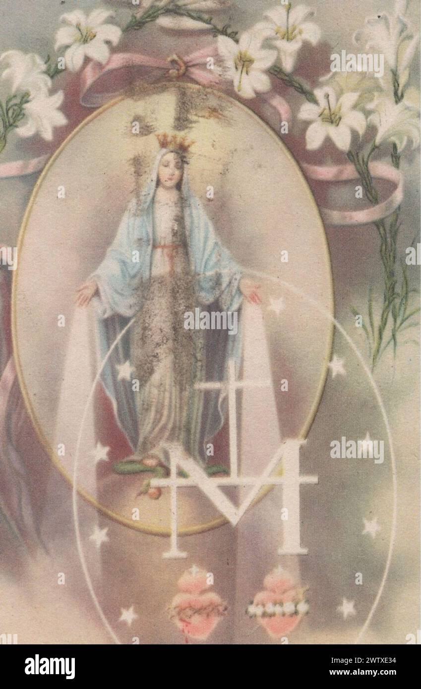 antique colorful holy card Madonna, St Mary, Maria, SaMaria Zell, Mater ...