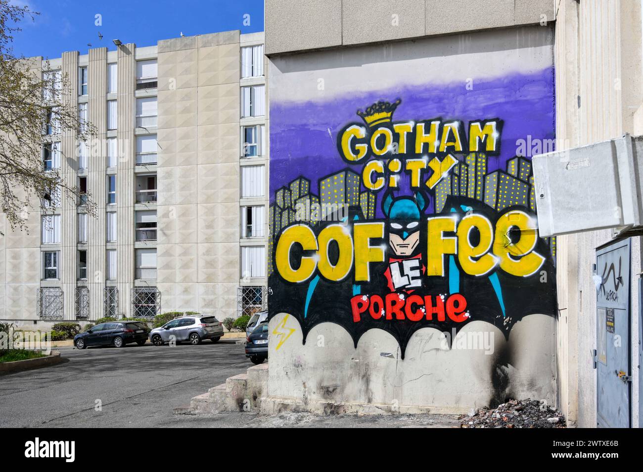 The deal point with a Gotham city painting named Porche drive in the ...
