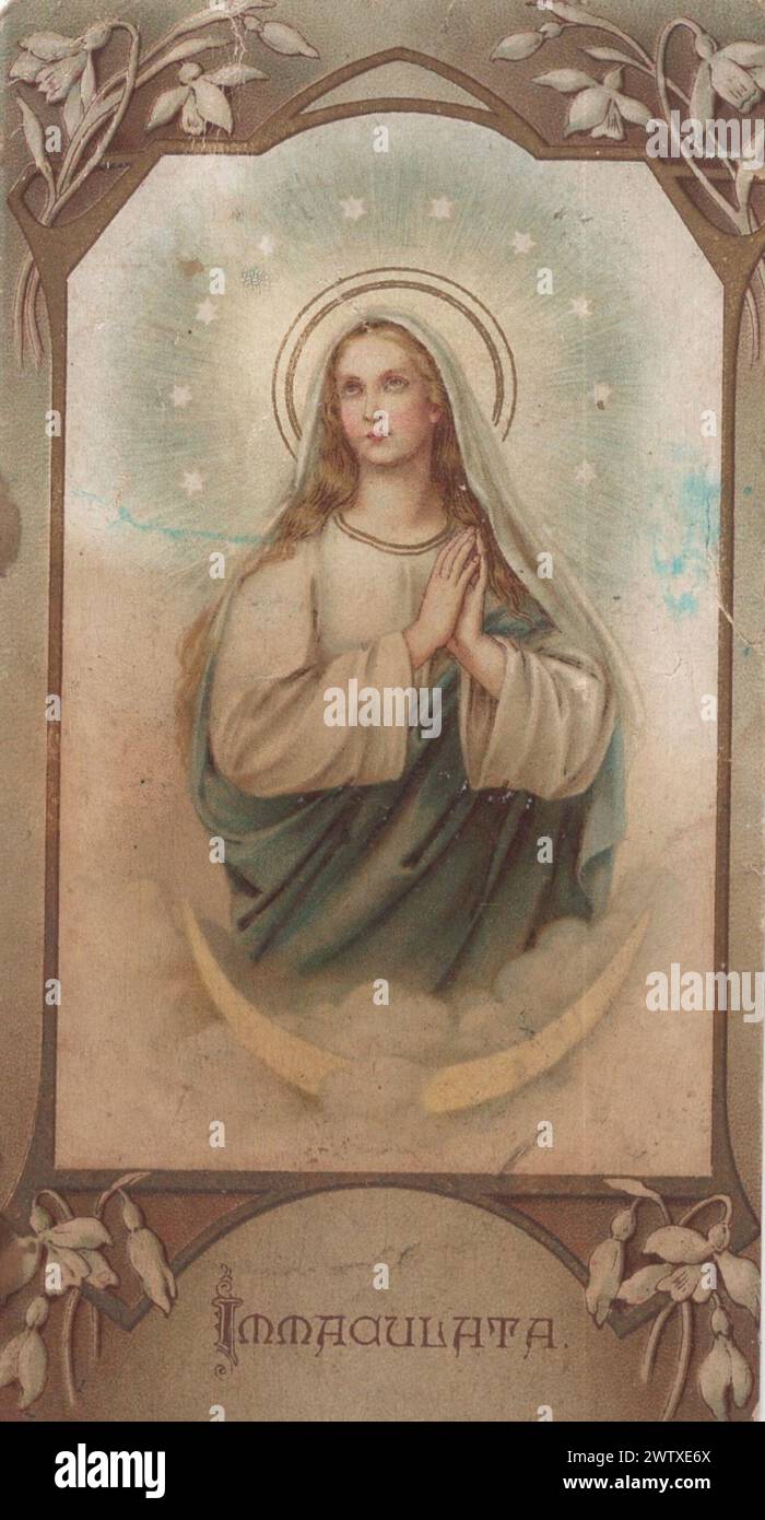 antique colorful holy card Madonna, St Mary, Maria, SaMaria Zell, Mater ...