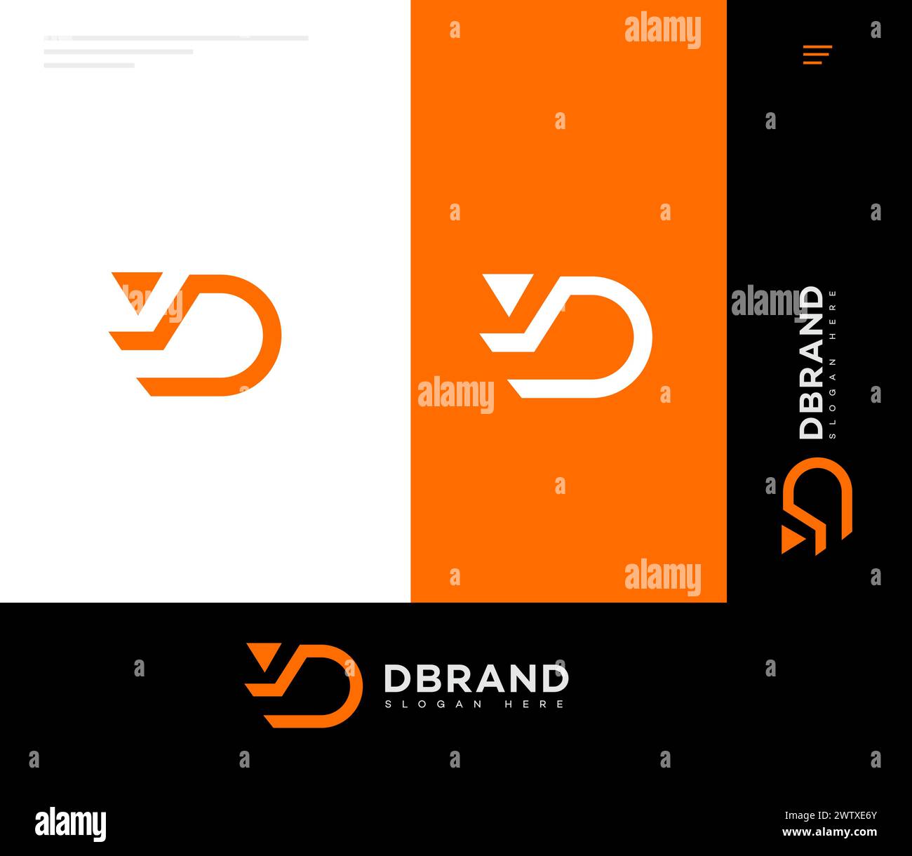 D Letter Logo Icon Brand Identity Sign. D Letter Symbol Template Stock ...