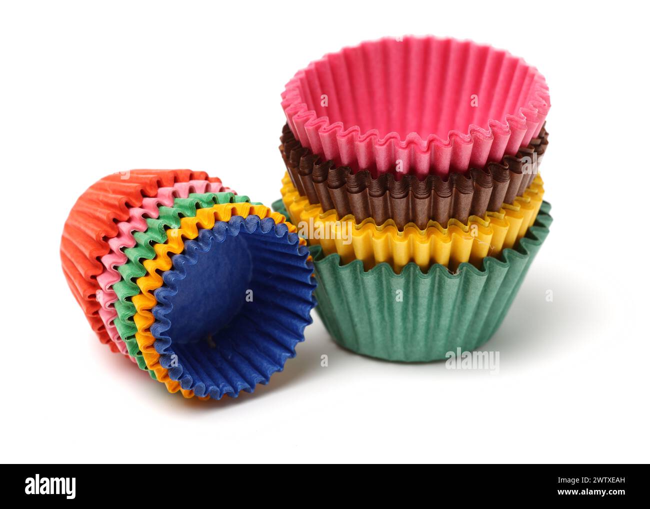 cupcake liners isolated on white background Stock Photo - Alamy