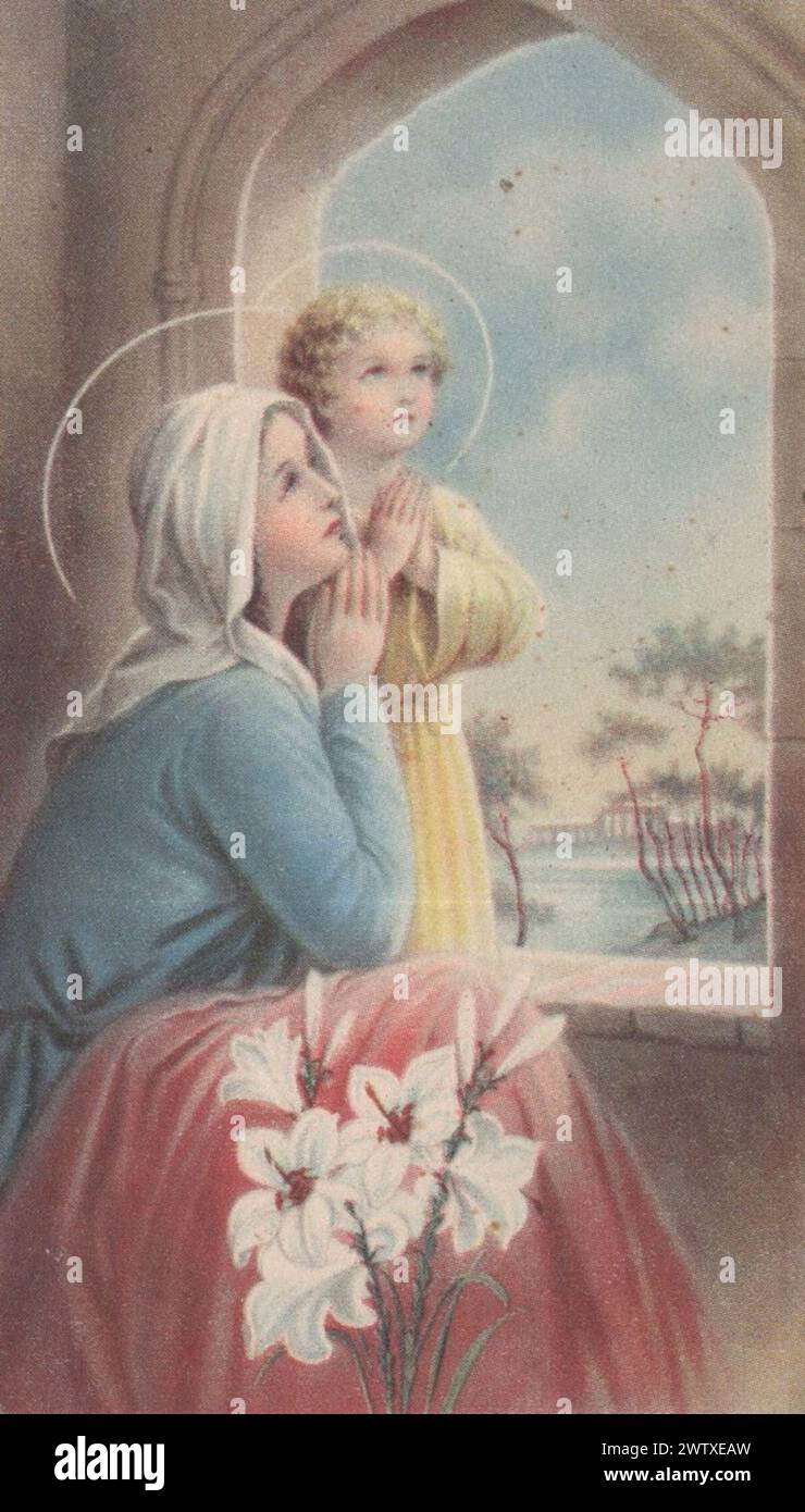 antique colorful holy card Madonna, St Mary, Maria, SaMaria Zell, Mater ...