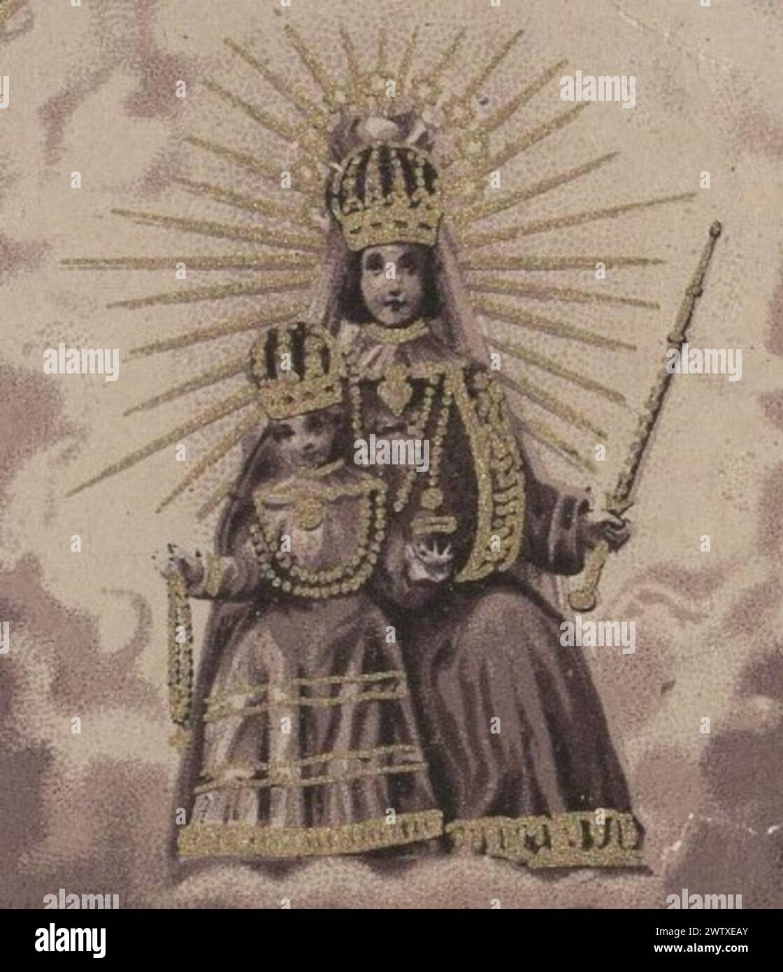 antique colorful holy card Madonna, St Mary, Maria, SaMaria Zell, Mater ...