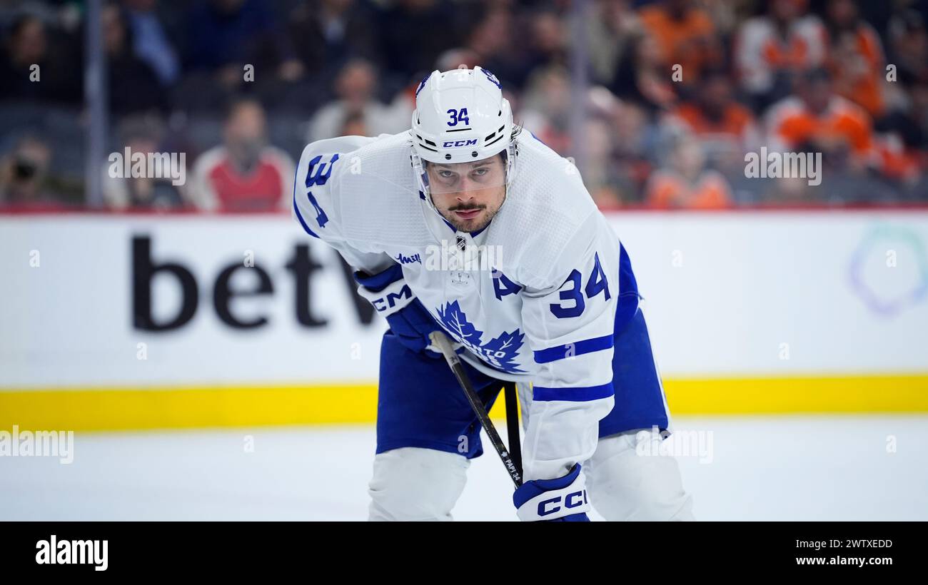 Toronto Maple Leafs' Auston Matthews plays during an NHL hockey game ...