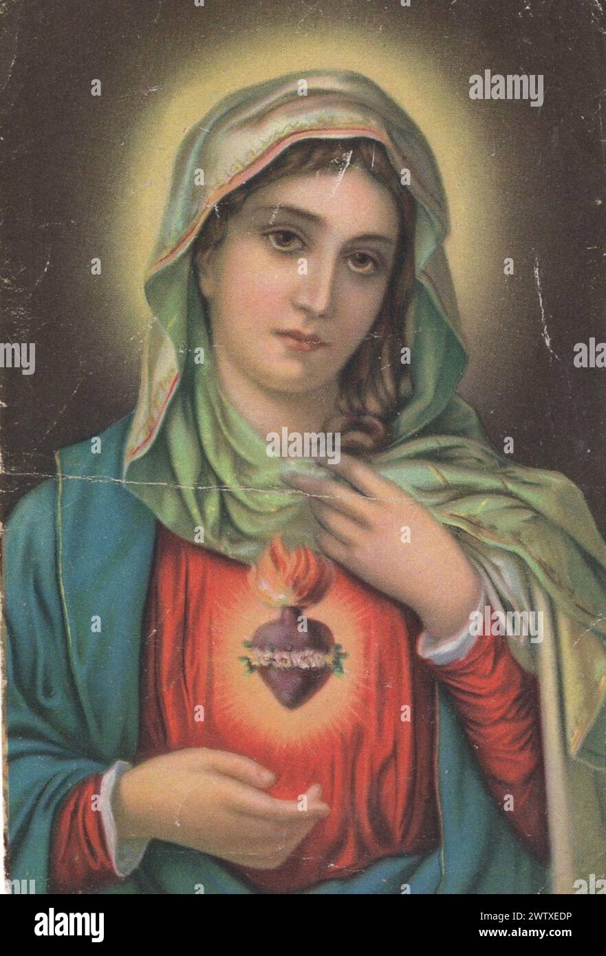 antique colorful holy card Madonna, St Mary, Maria, SaMaria Zell, Mater ...