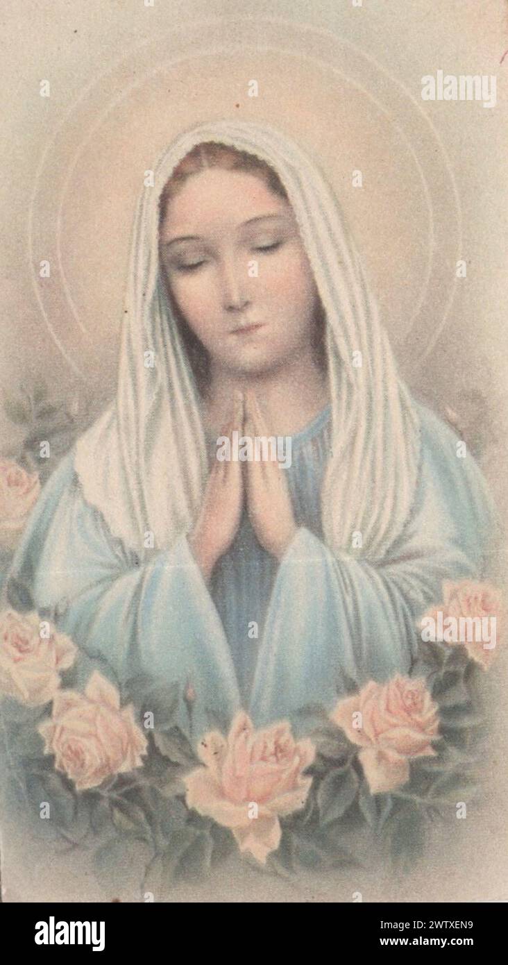 antique colorful holy card Madonna, St Mary, Maria, SaMaria Zell, Mater ...