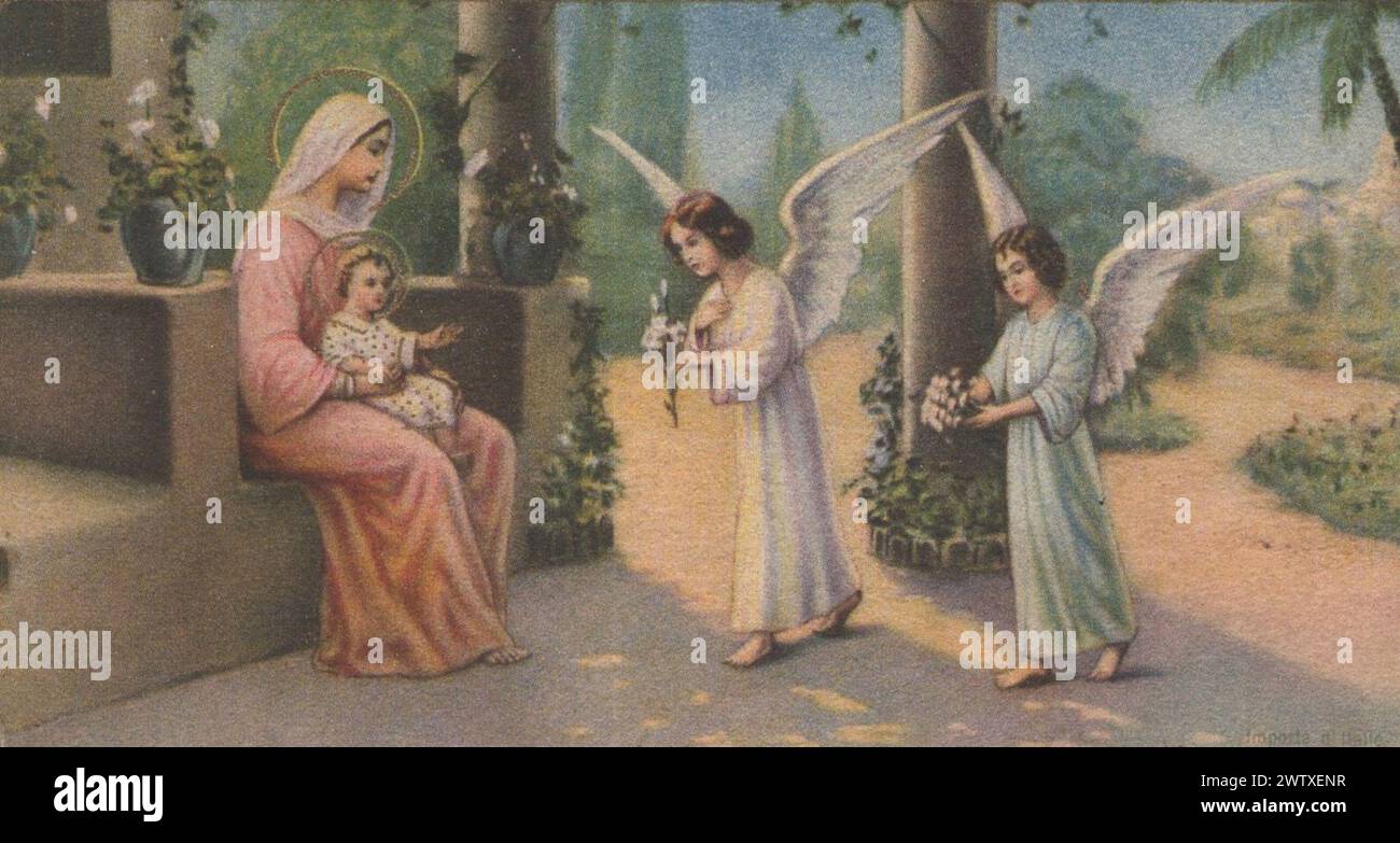 antique colorful holy card Madonna, St Mary, Maria, SaMaria Zell, Mater ...