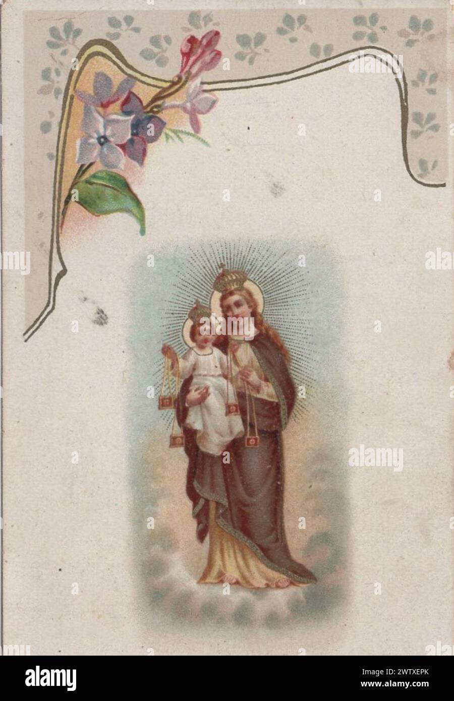 antique colorful holy card Madonna, St Mary, Maria, SaMaria Zell, Mater ...