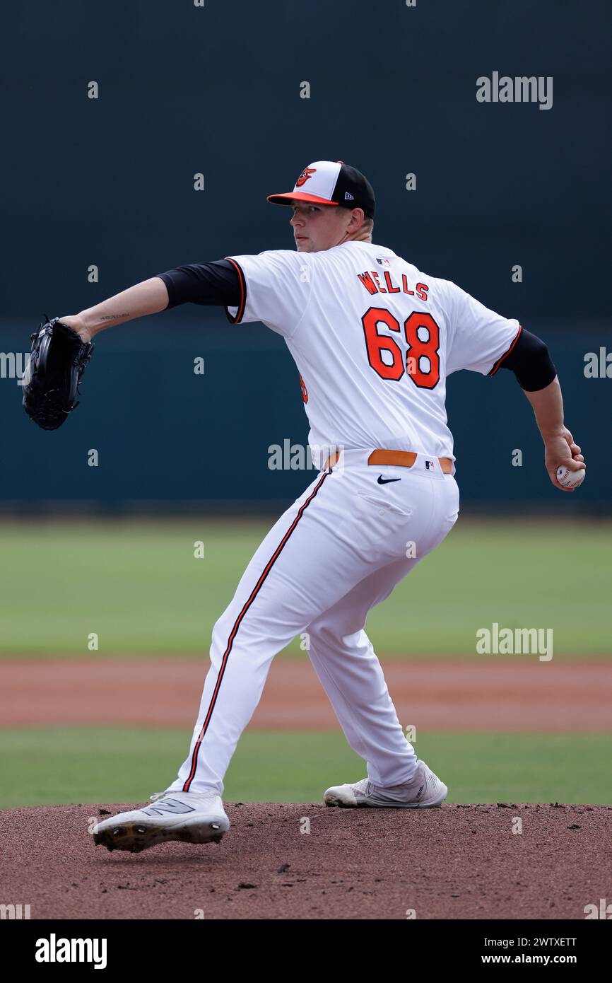 SARASOTA, FL - MARCH 12: Baltimore Orioles starting pitcher Tyler Wells ...