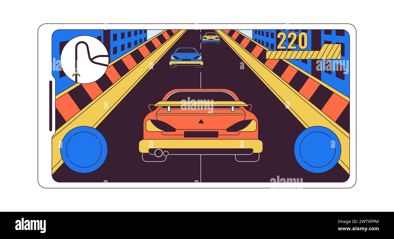 Racing simulator Stock Vector Images - Alamy