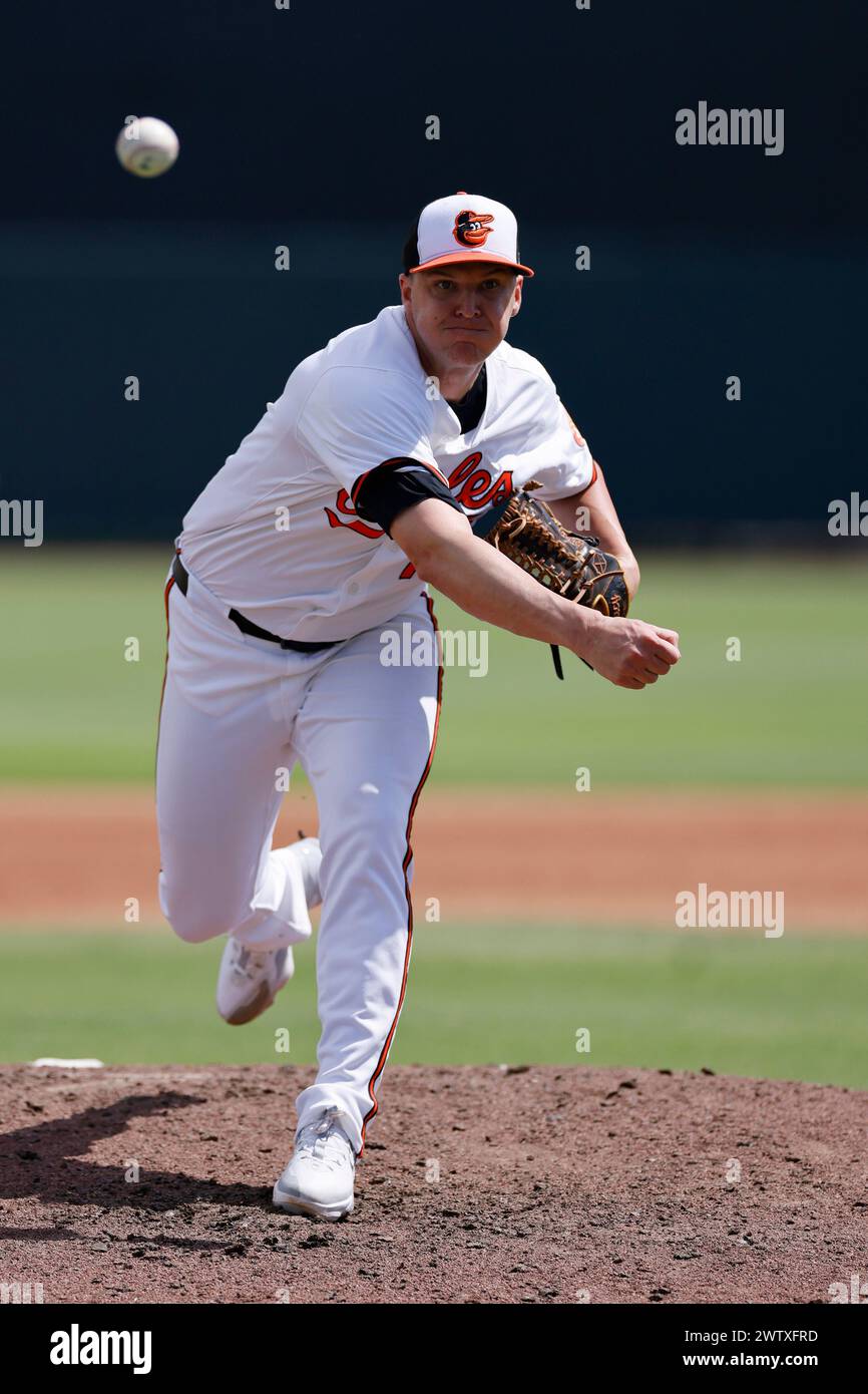 SARASOTA, FL - MARCH 12: Baltimore Orioles relief pitcher Jacob Webb ...