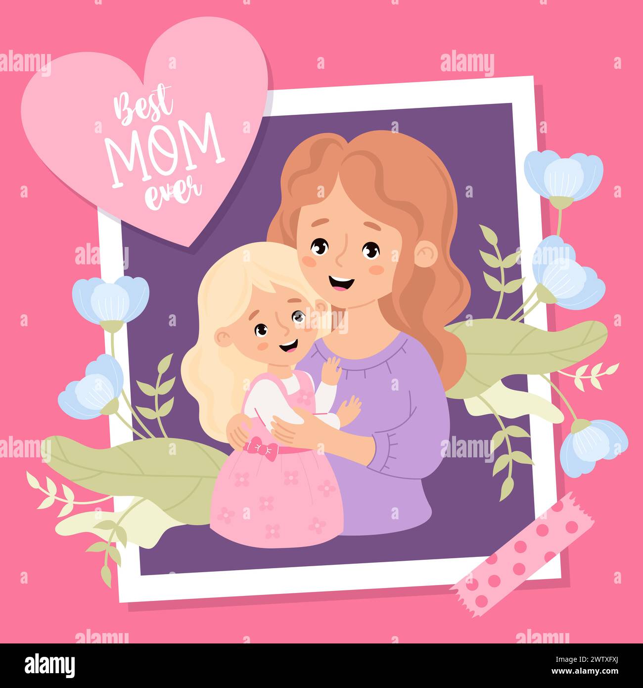 Cute holiday photograph from happy woman mother with her daughter with ...