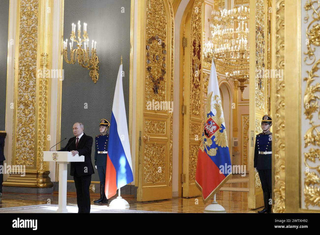 Moscow, Russia. 20th Mar, 2024. Russian President Vladimir Putin meets ...