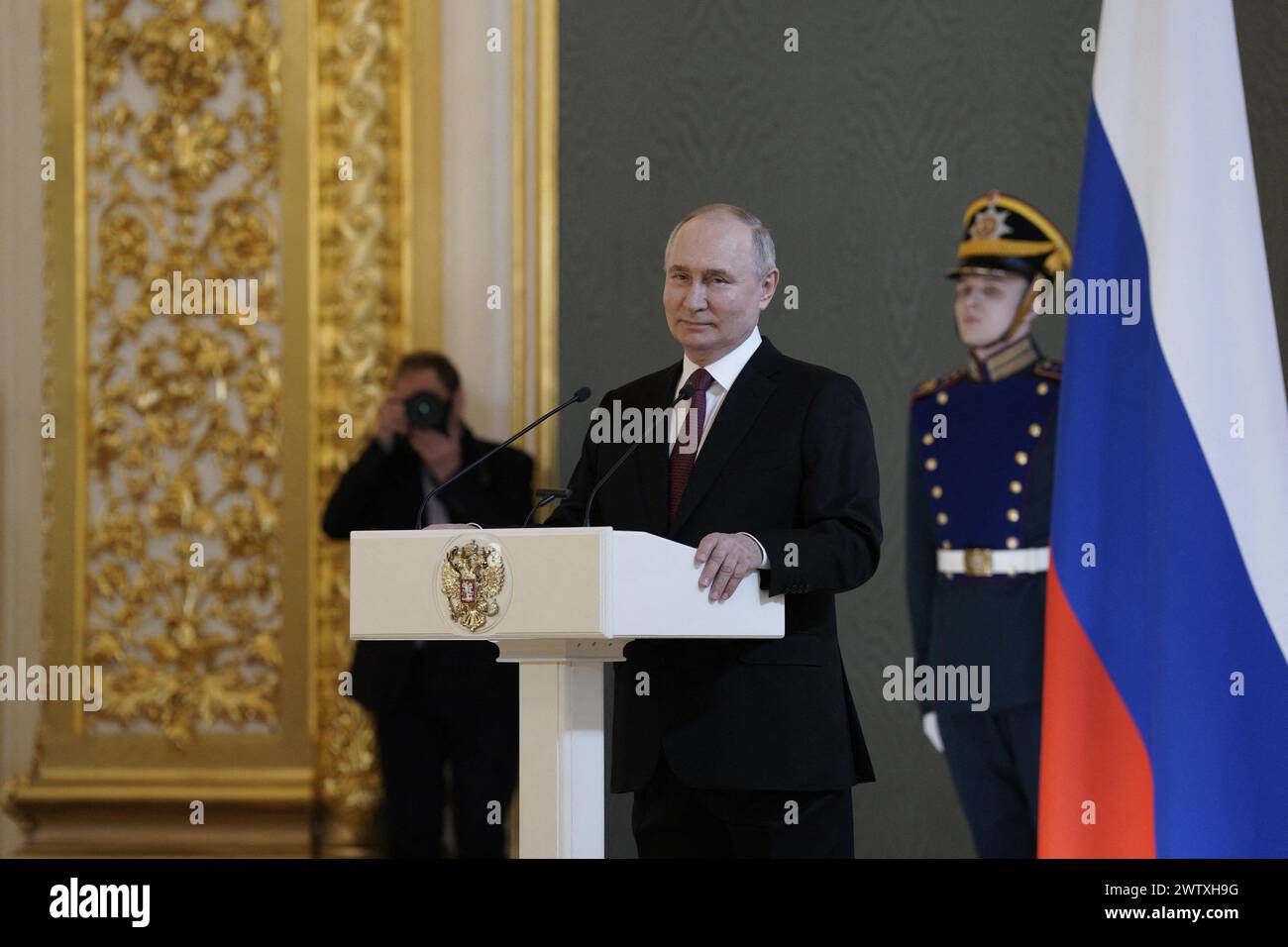 Moscow, Russia. 20th Mar, 2024. Russian President Vladimir Putin meets ...