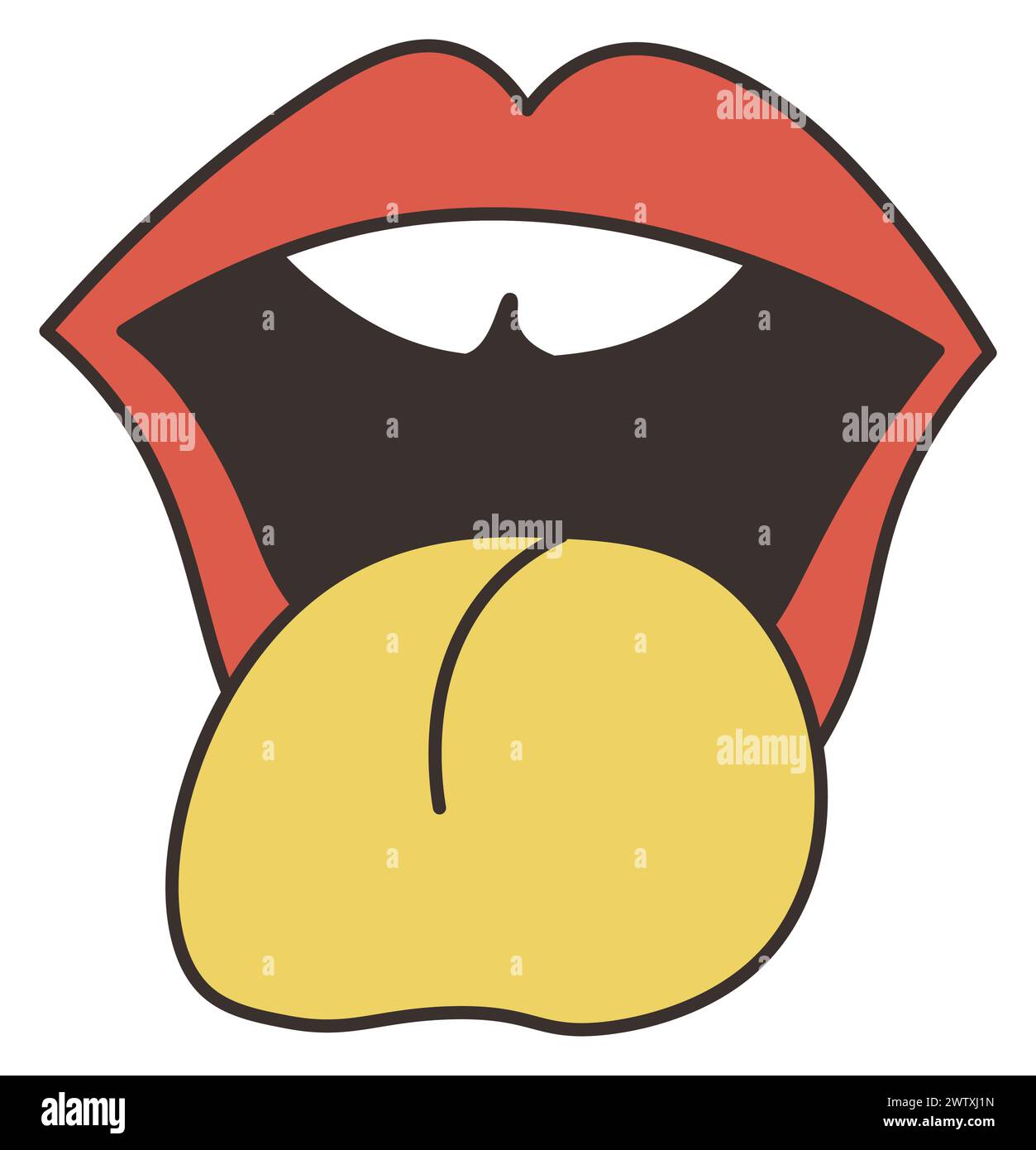 Pop Art Lips with Tongue Out Stock Vector Image & Art - Alamy