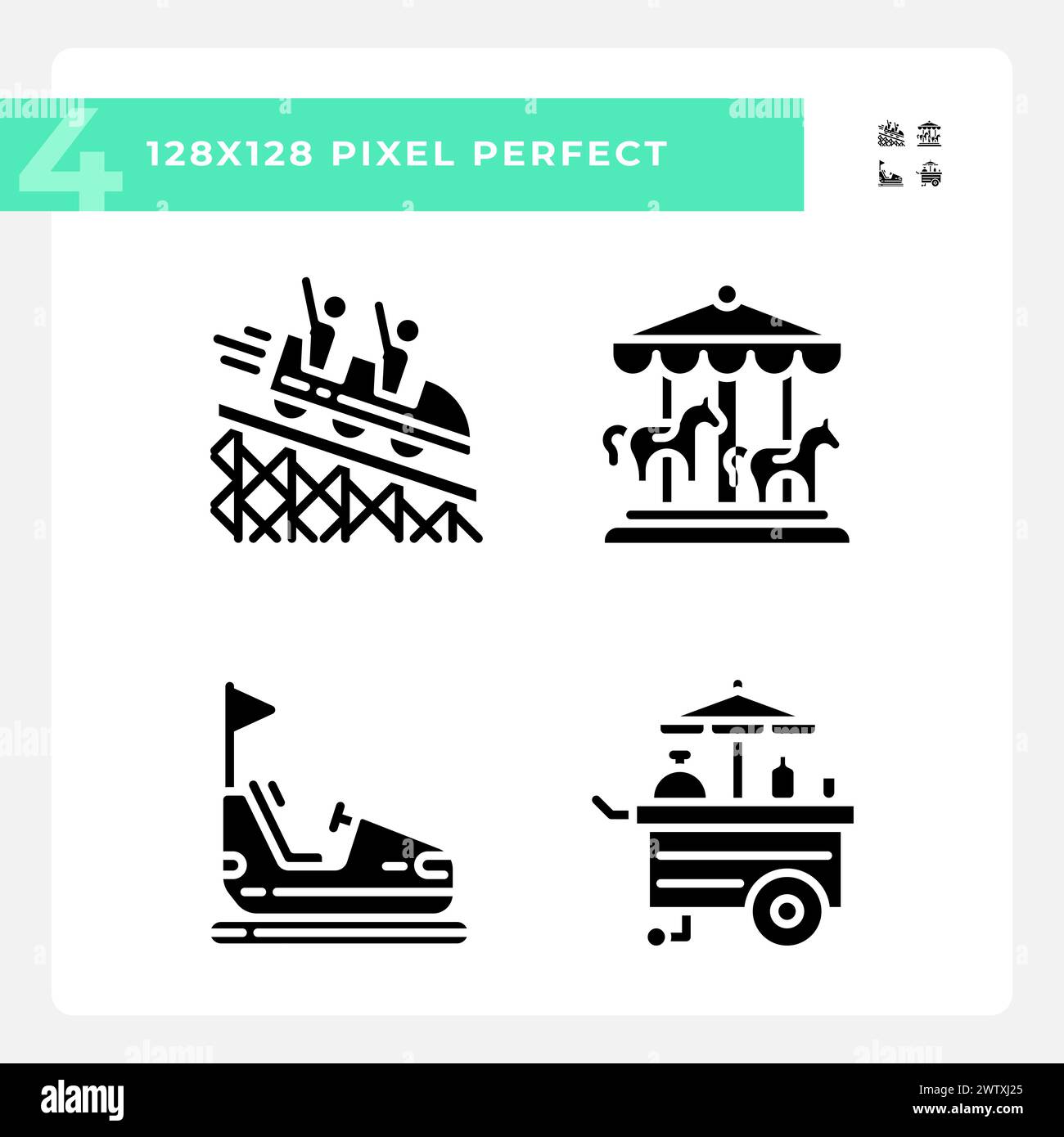 Roller coaster carts Stock Vector Images - Alamy