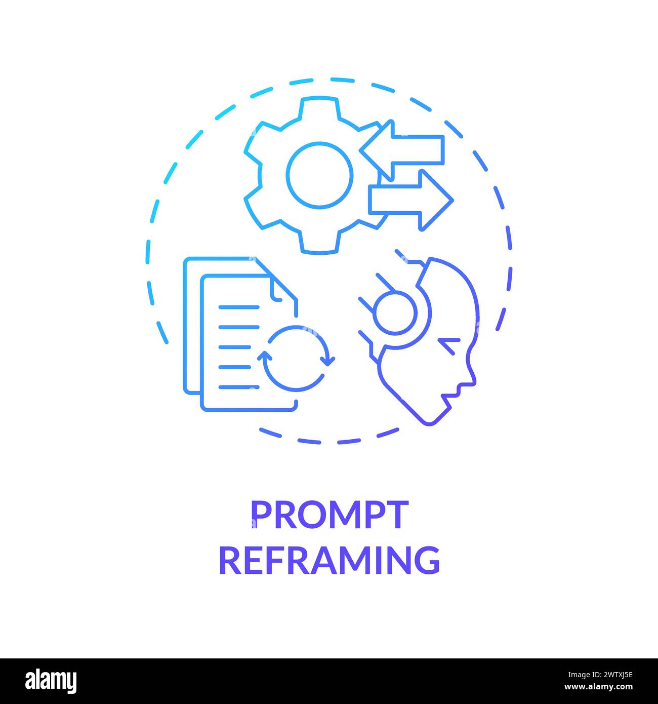 Prompt reframing blue gradient concept icon Stock Vector Image & Art ... Prompt reframing blue gradient concept icon Stock Vector Image & Art ...