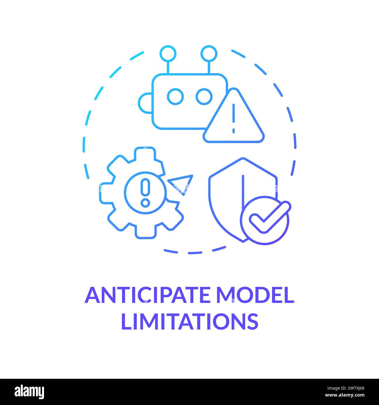Anticipate model limitations blue gradient concept icon Stock Vector ... Anticipate model limitations blue gradient concept icon Stock Vector ...