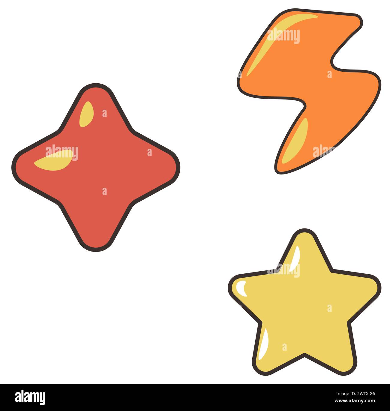Funky Star Shapes vector illustration Stock Vector Image & Art - Alamy