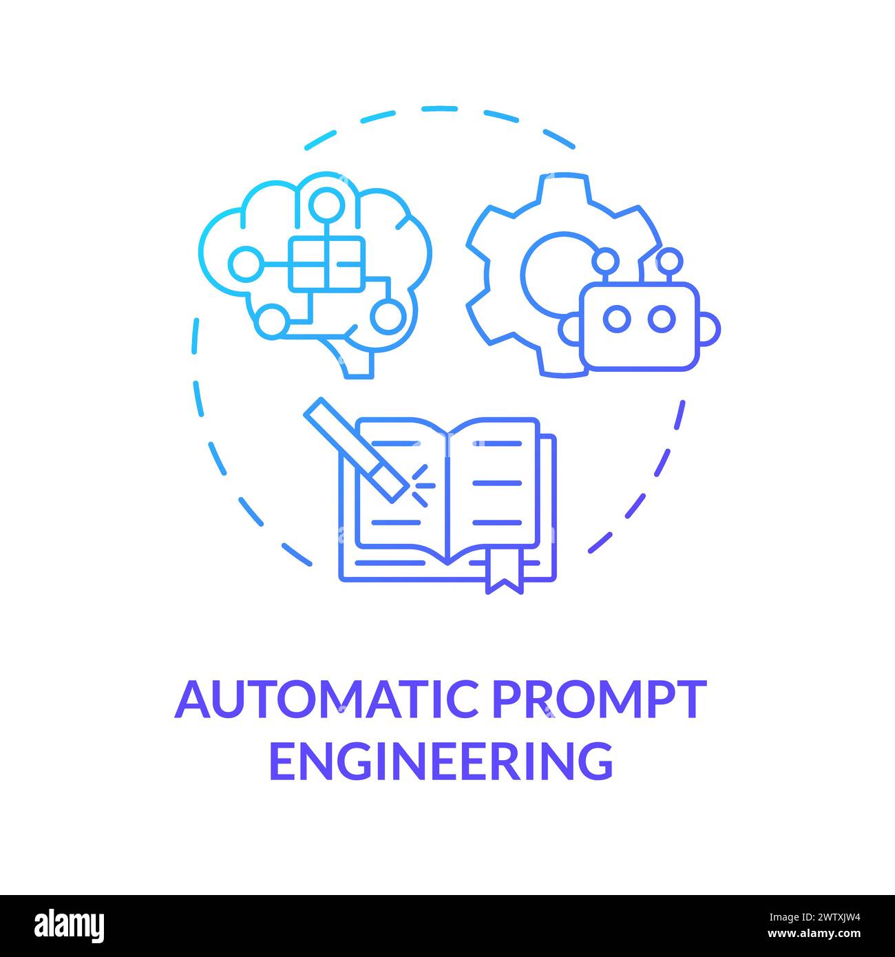 Automatic prompt engineering blue gradient concept icon Stock Vector ... Automatic prompt engineering blue gradient concept icon Stock Vector ...
