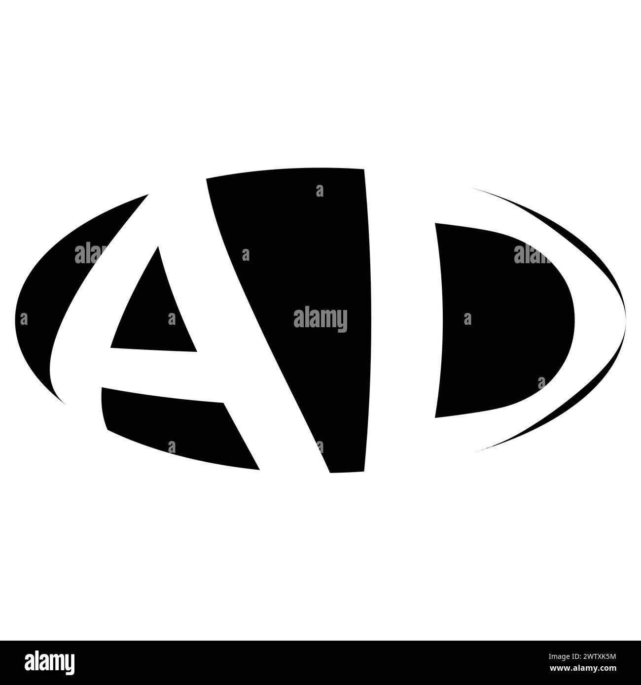 Oval logo double letter A, D two letters ad da Stock Vector Image & Art ...