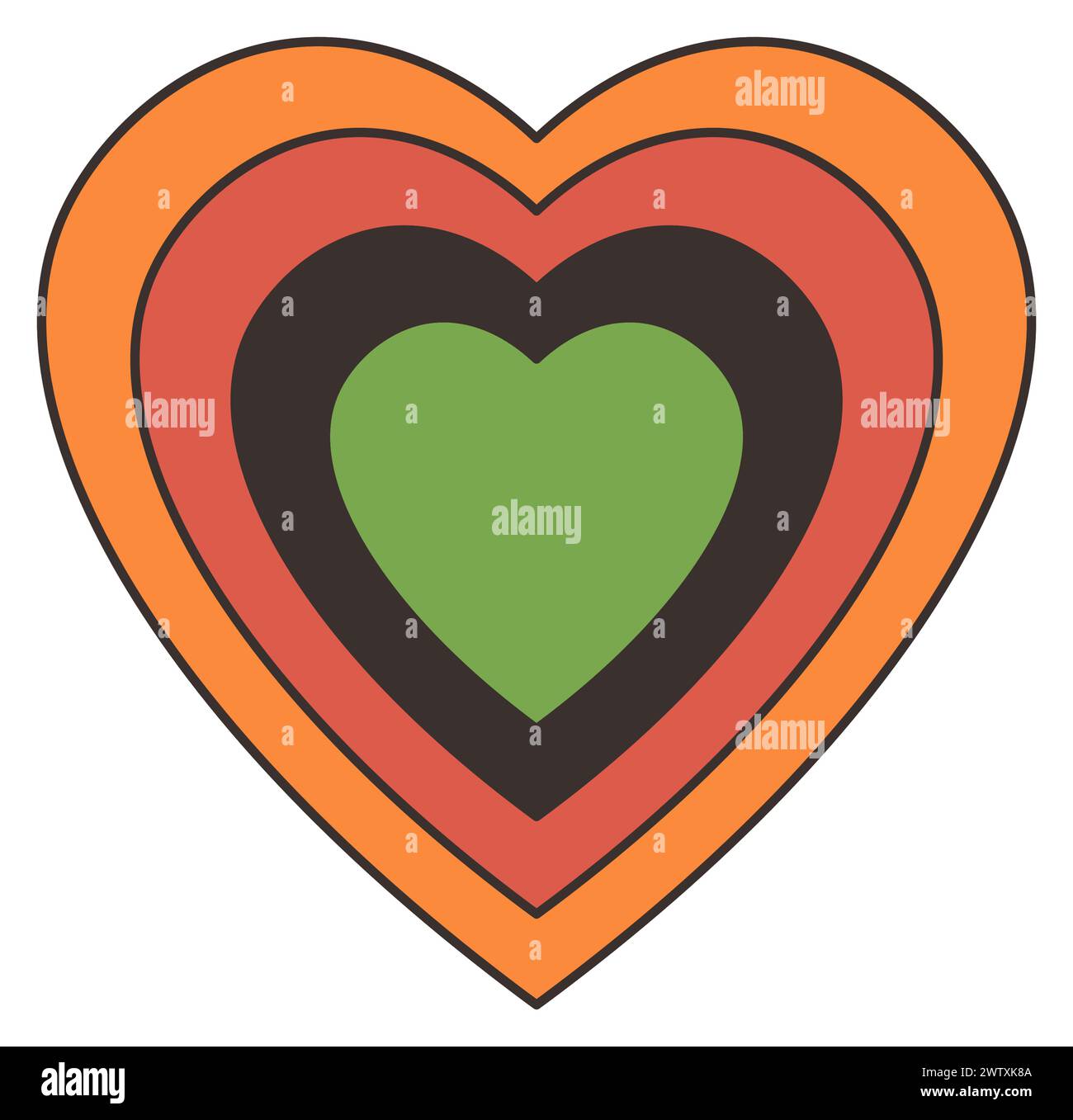 Layered Heart Design vector illustration Stock Vector Image & Art - Alamy