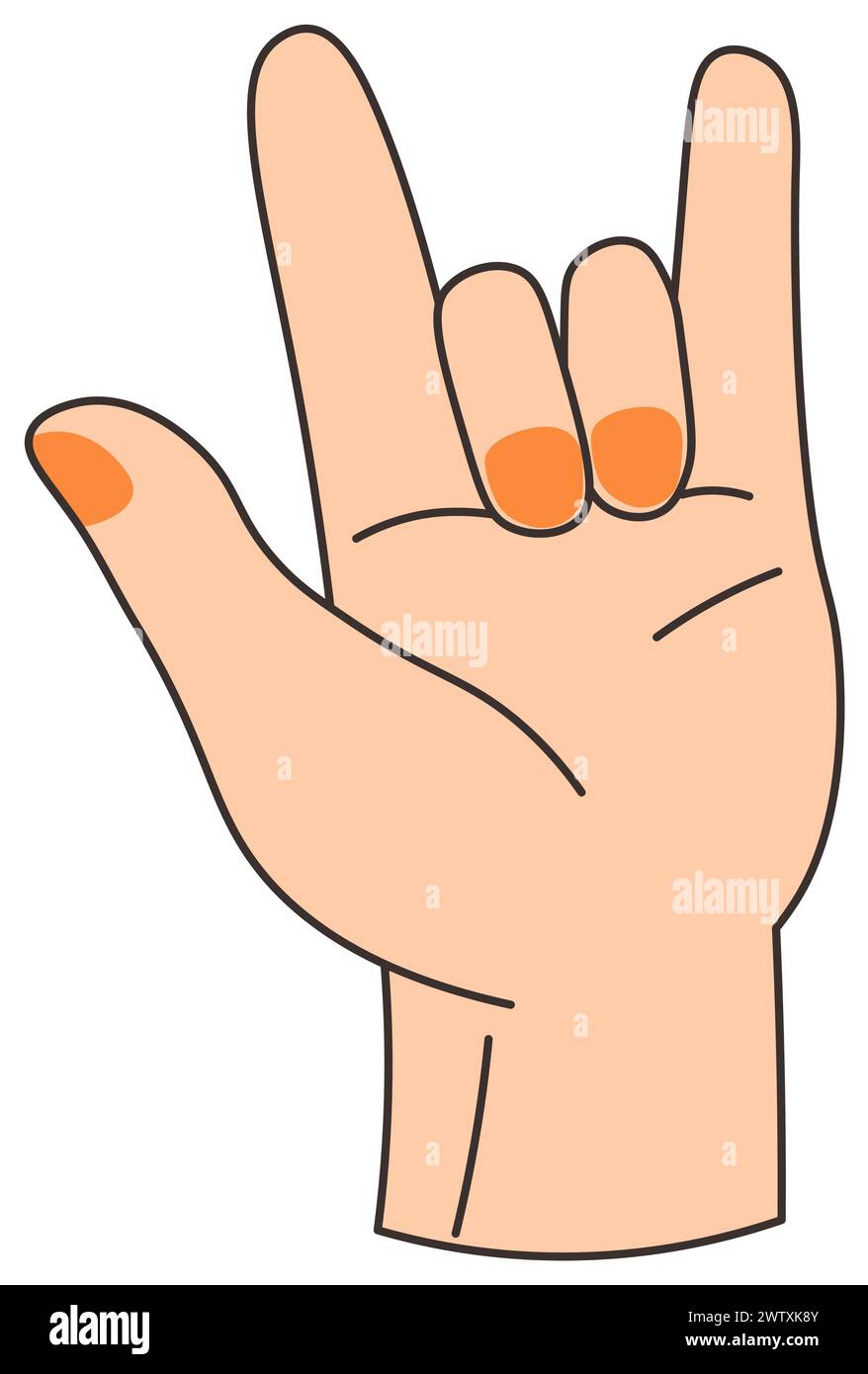 Rock Gesture Hand Vector Art Stock Vector Image & Art - Alamy