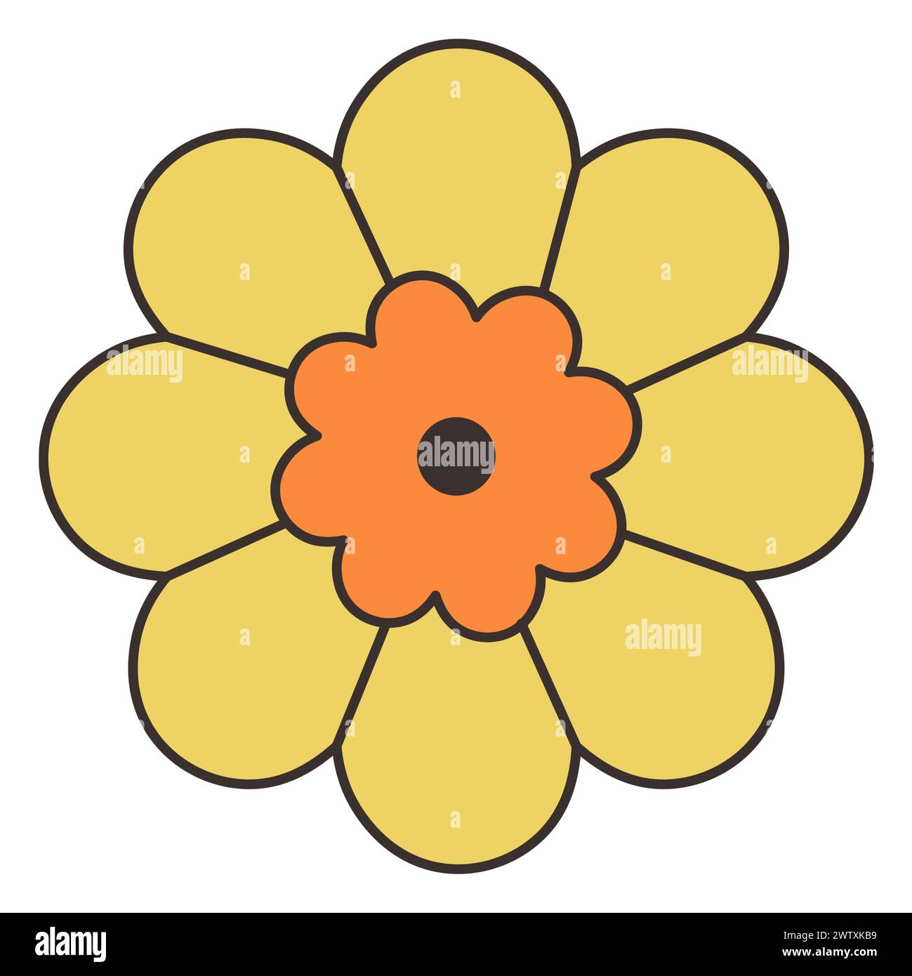 Simple Daisy Flower vector illustration Stock Vector Image & Art - Alamy