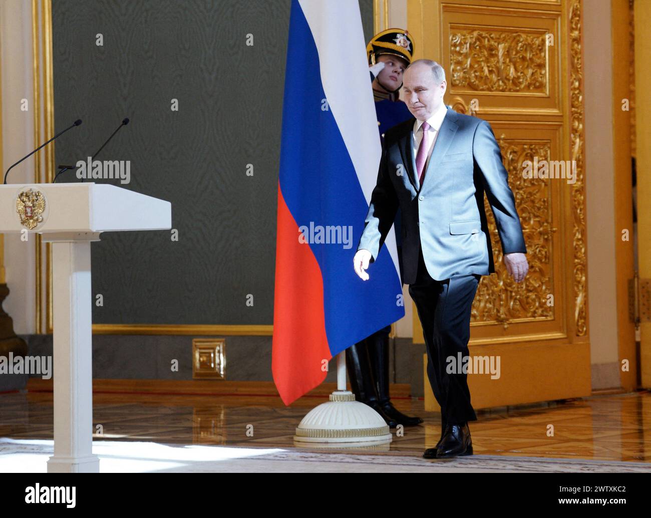 Moscow, Russia. 20th Mar, 2024. Russian President Vladimir Putin meets ...