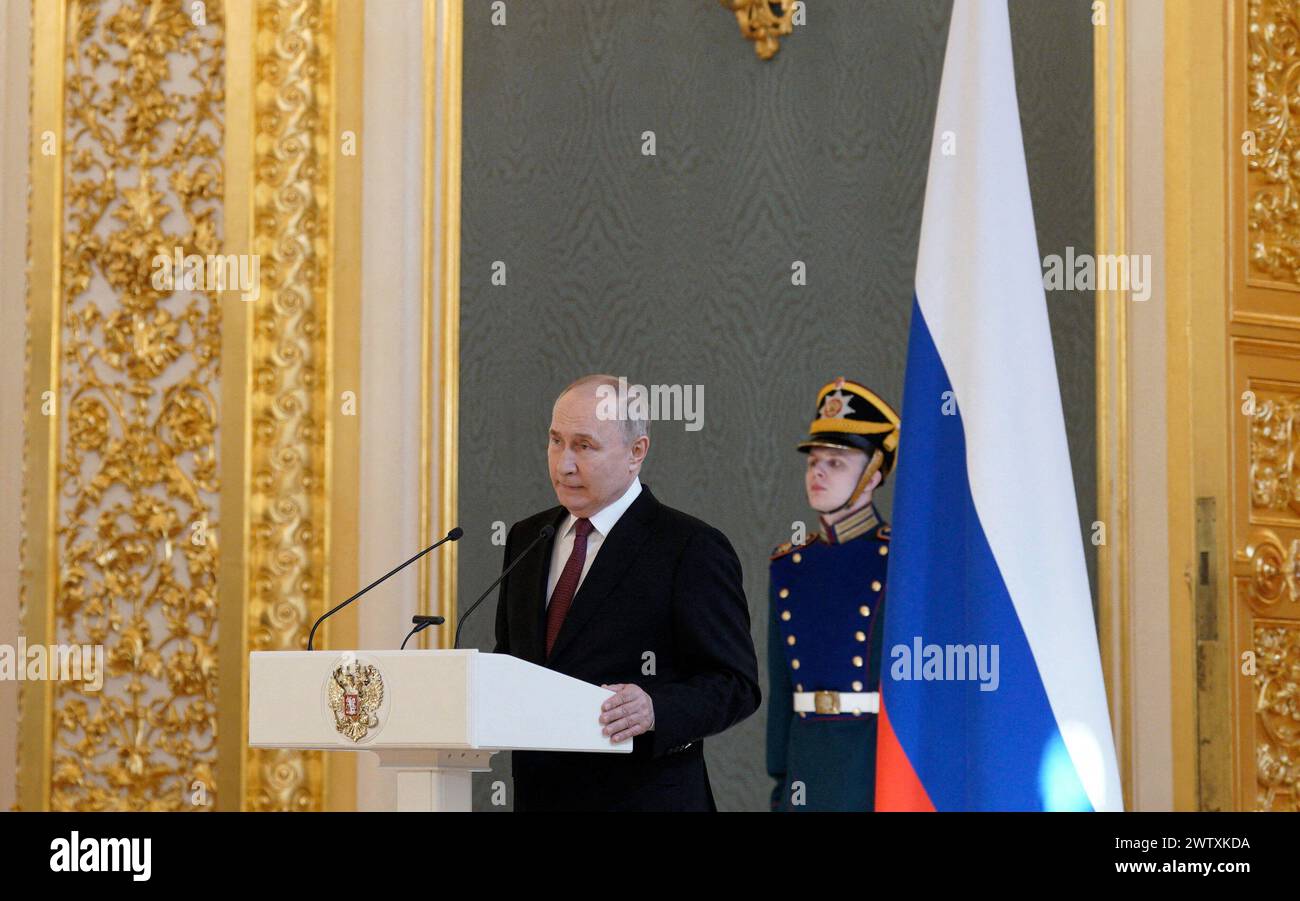 Moscow, Russia. 20th Mar, 2024. Russian President Vladimir Putin meets ...