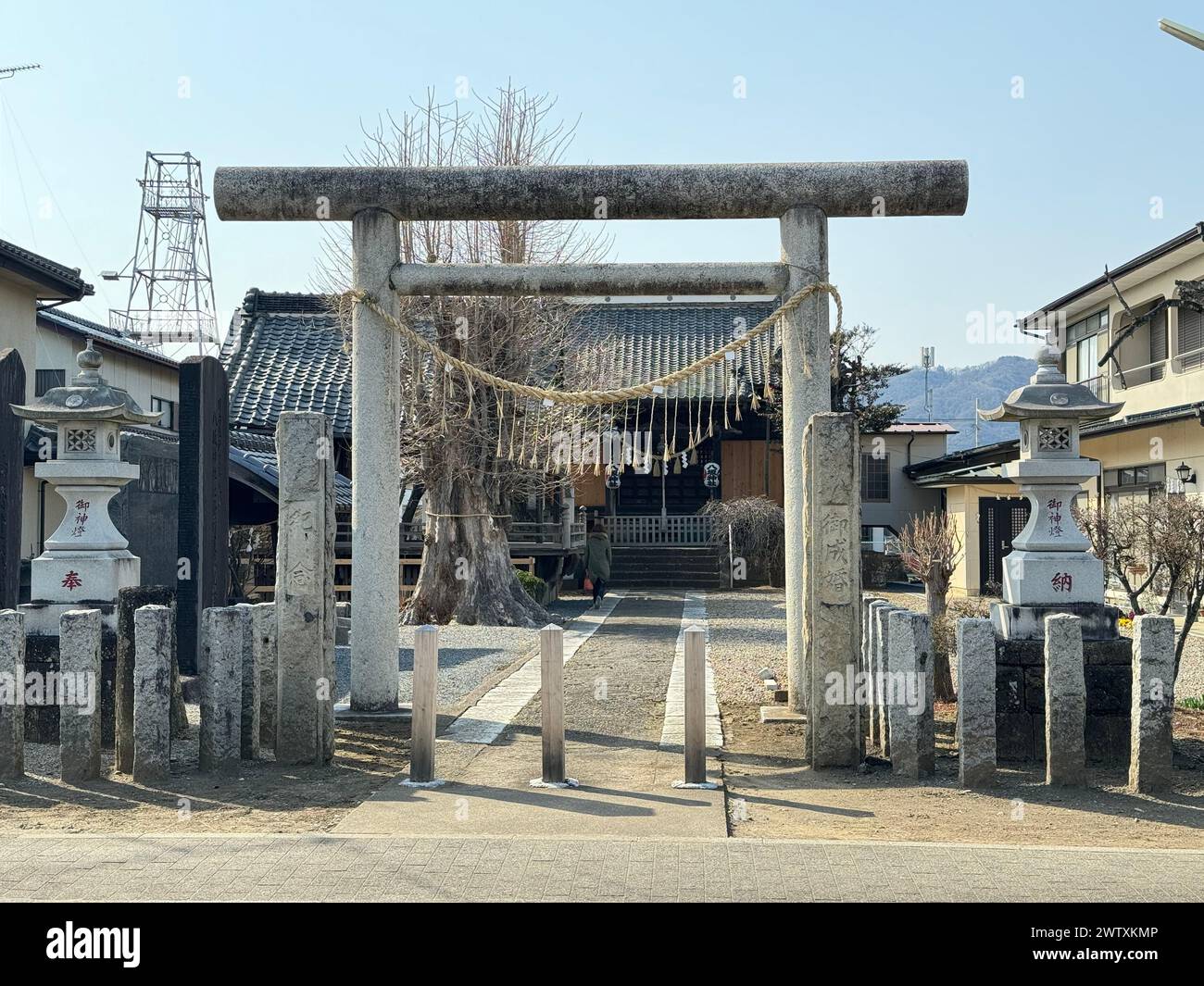 The iconic Japanese Jinza Temple on a sunny day Stock Photo - Alamy