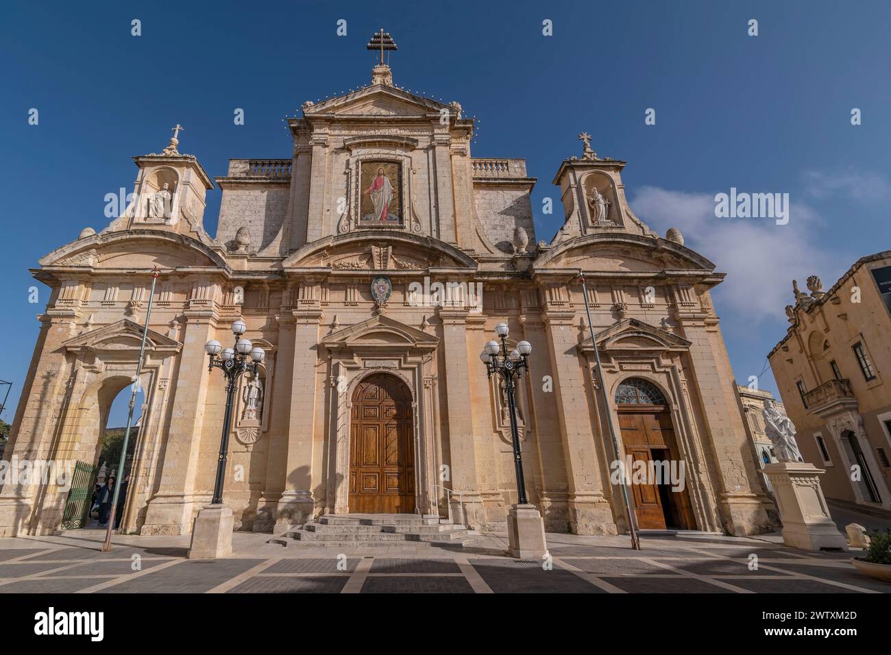 Ancient Basilica of St Paul, Rabat, Malta, on a sunny day Stock Photo ...