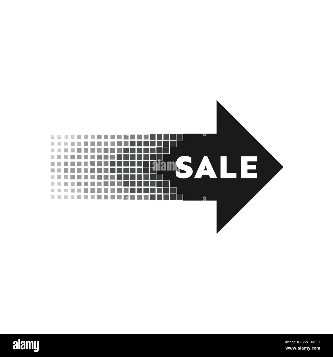 Abstract explosion. Black sale arrow banner. Vector illustration Stock ...