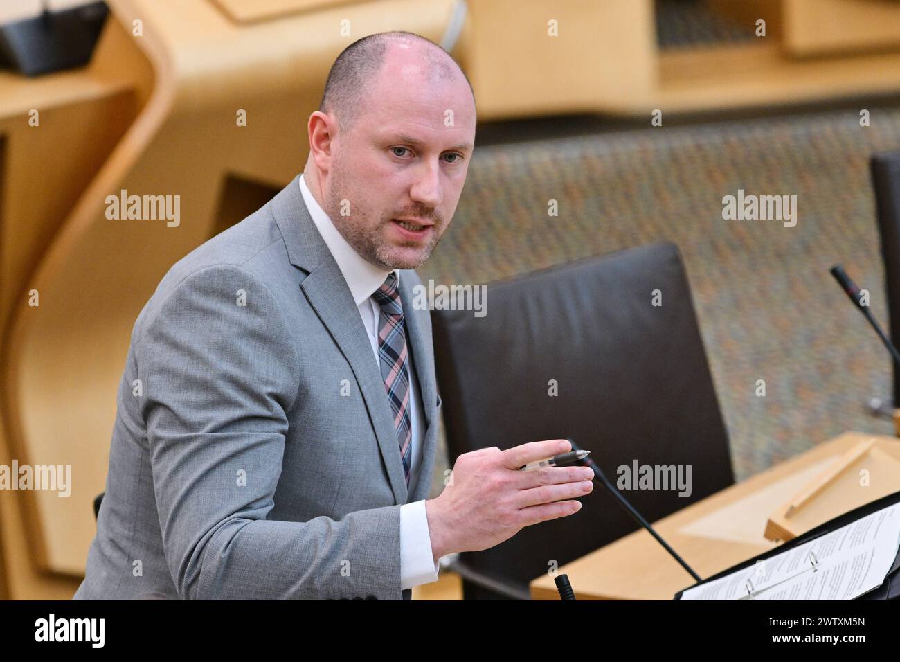 Edinburgh Scotland, UK 19 March 2024. Cabinet Secretary for NHS ...