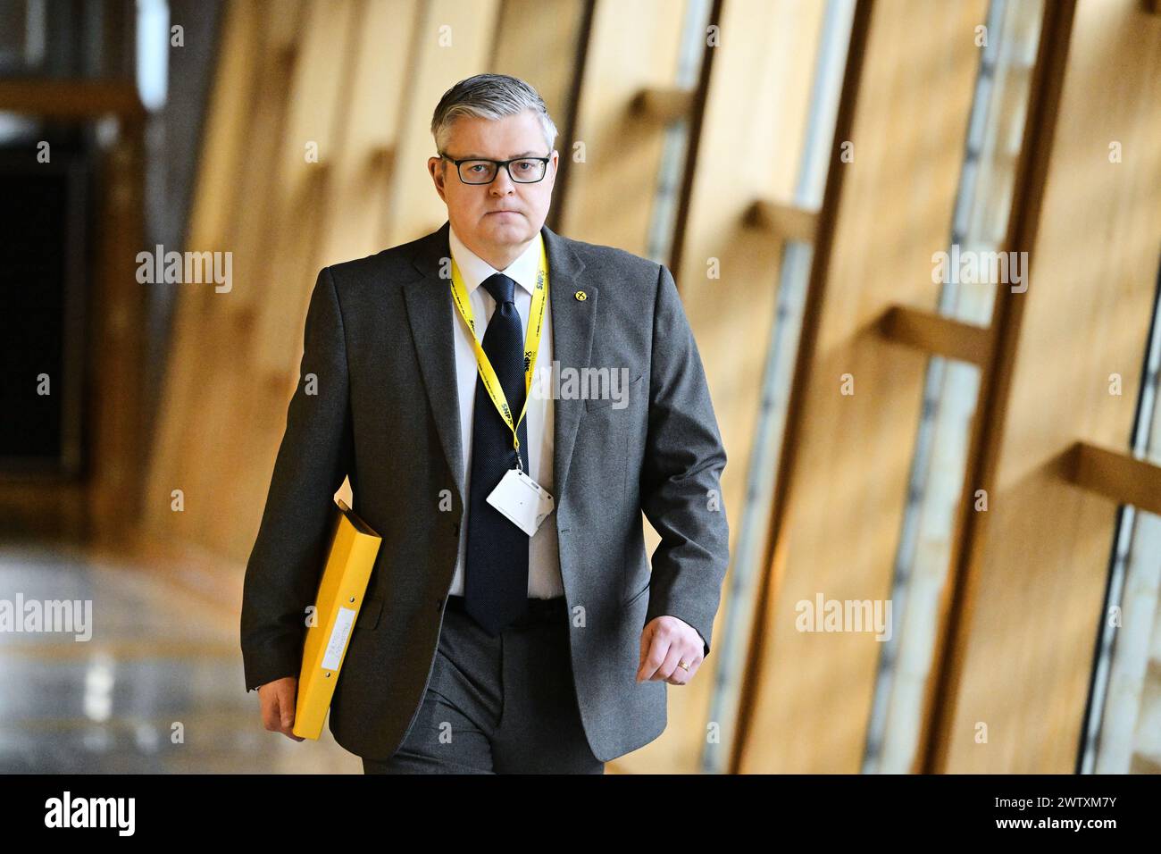 Edinburgh Scotland, UK 19 March 2024. Stuart McMillan MSP at the ...